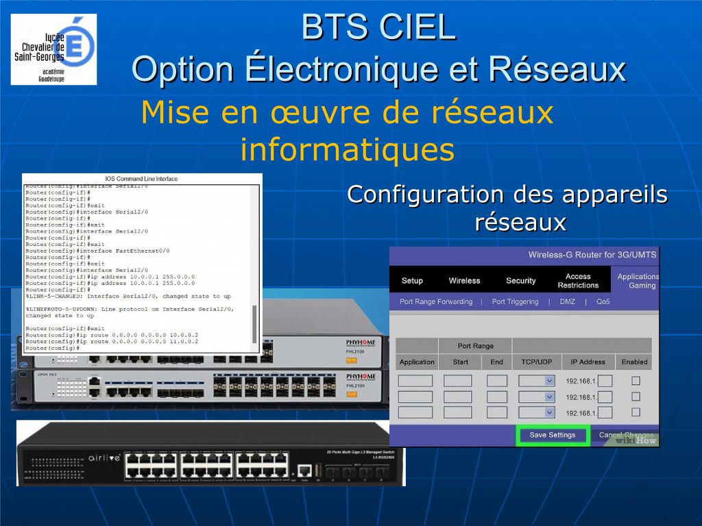 BTS CIEL option B: Électronique et Réseaux – LPO Chevalier de Saint-Georges