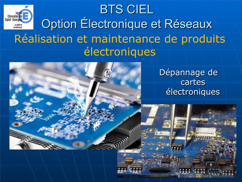 BTS CIEL option B: Électronique et Réseaux – LPO Chevalier de Saint-Georges